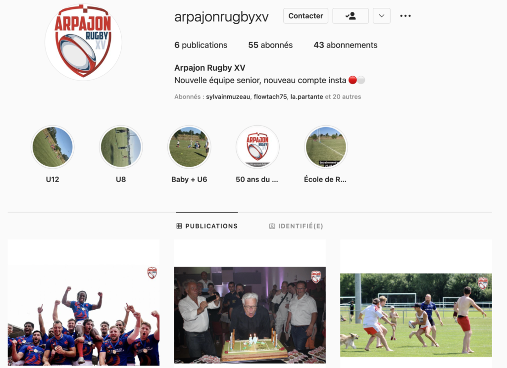 Nouveau compte Instagram du club