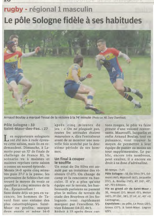 PÔLE SOLOGNE / SAINT MAUR DE FOS