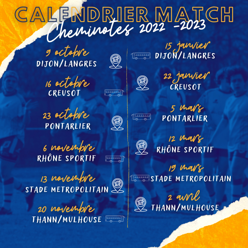 Calendrier Cheminotes Rugby Féderal 2 ! (2022/2023)