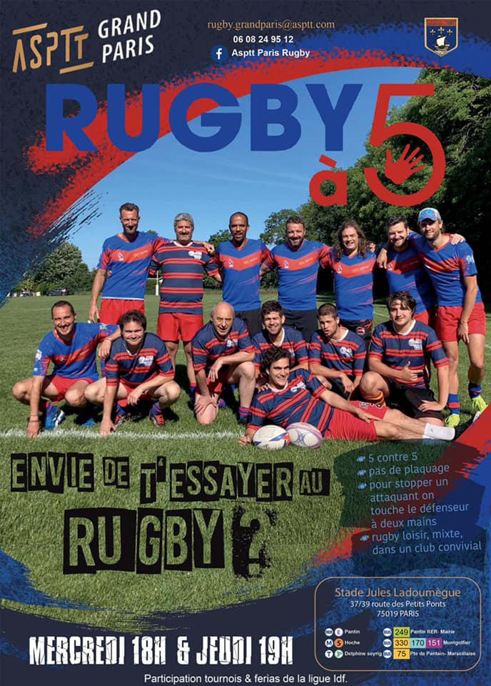Rugby à 5 ASPTT FIVE Rugby à toucher informations et horaires