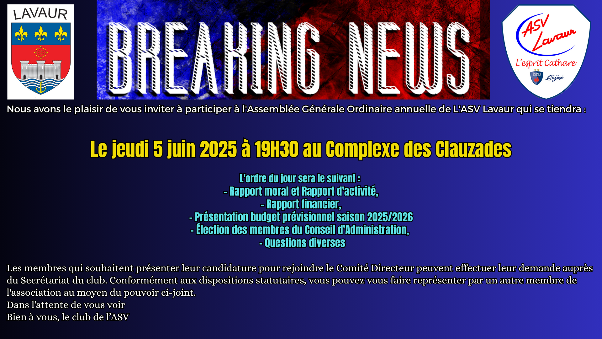 Assemblée Générale 2025 de l’ASV