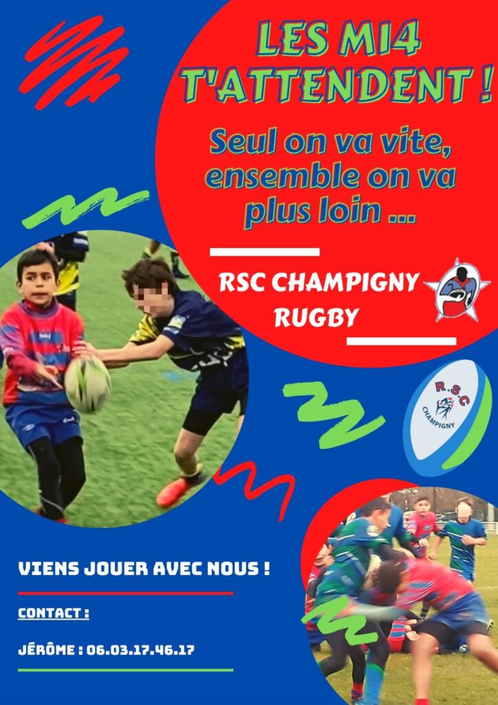 Saison 2022-2023, le RSC Champigny Rugby recrute