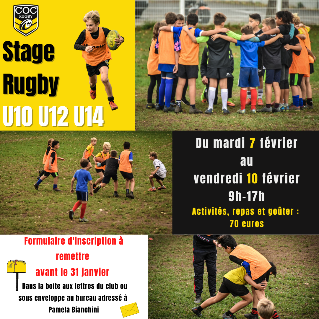 Stage de rugby pendant les vacances de février!!