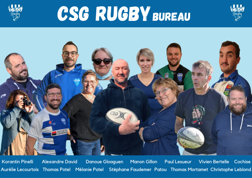 Il y a des nouveaux au bureau du CSG Rugby : On vous les présente