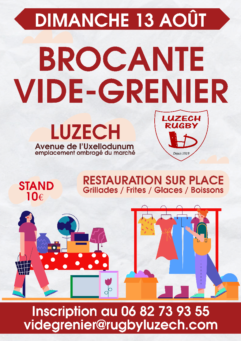 Vide Grenier – Brocante - Union Sportive Luzechoise Rugby