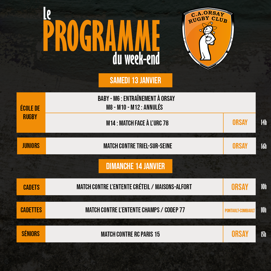 LE GROS PROGRAMME DU WEEK-END LE GROS PROGRAMME DU WEEK-END
