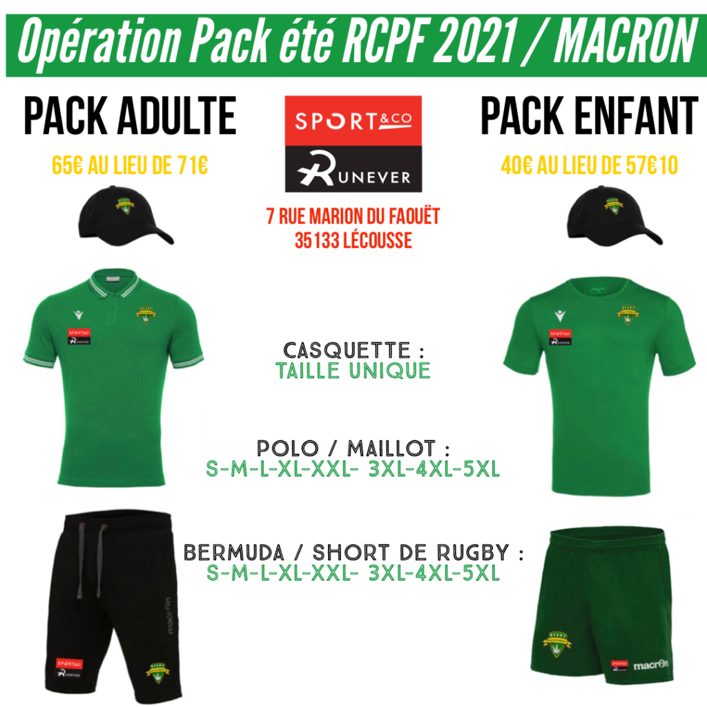 Pack été RCPF