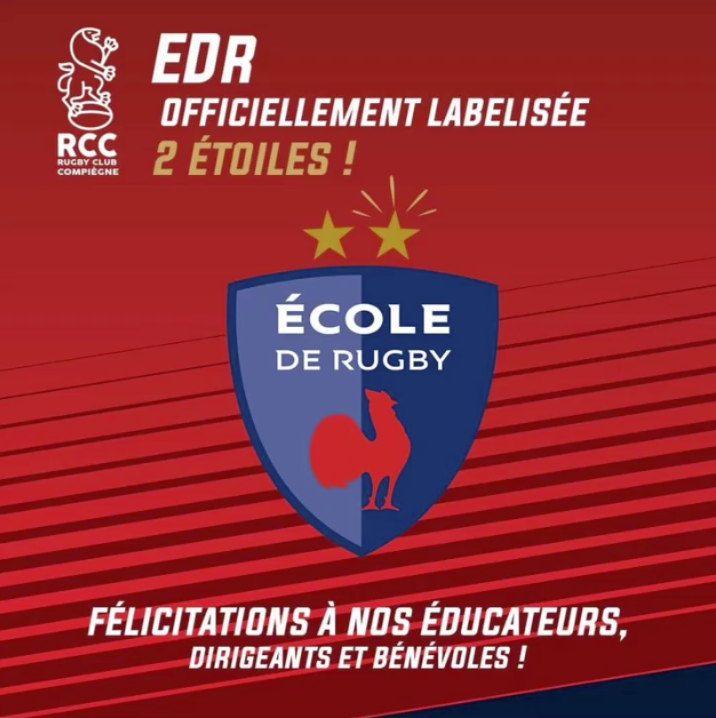 École de rugby – Labellisée 2 étoiles
