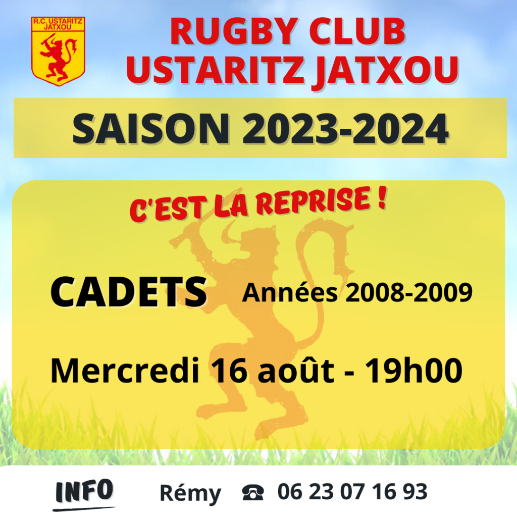 Cadets (U16) - RUGBY CLUB USTARITZ JATXOU