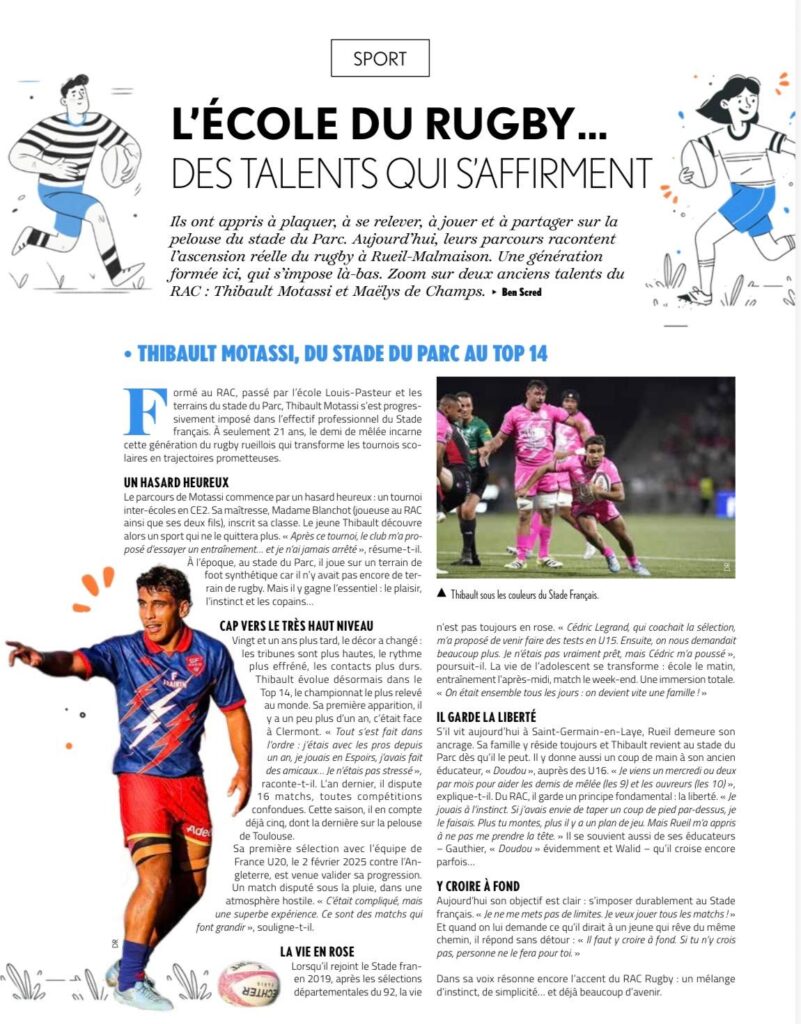 De l’Ecole De Rugby du RAC jusqu’au plus haut niveau national et équipe ...