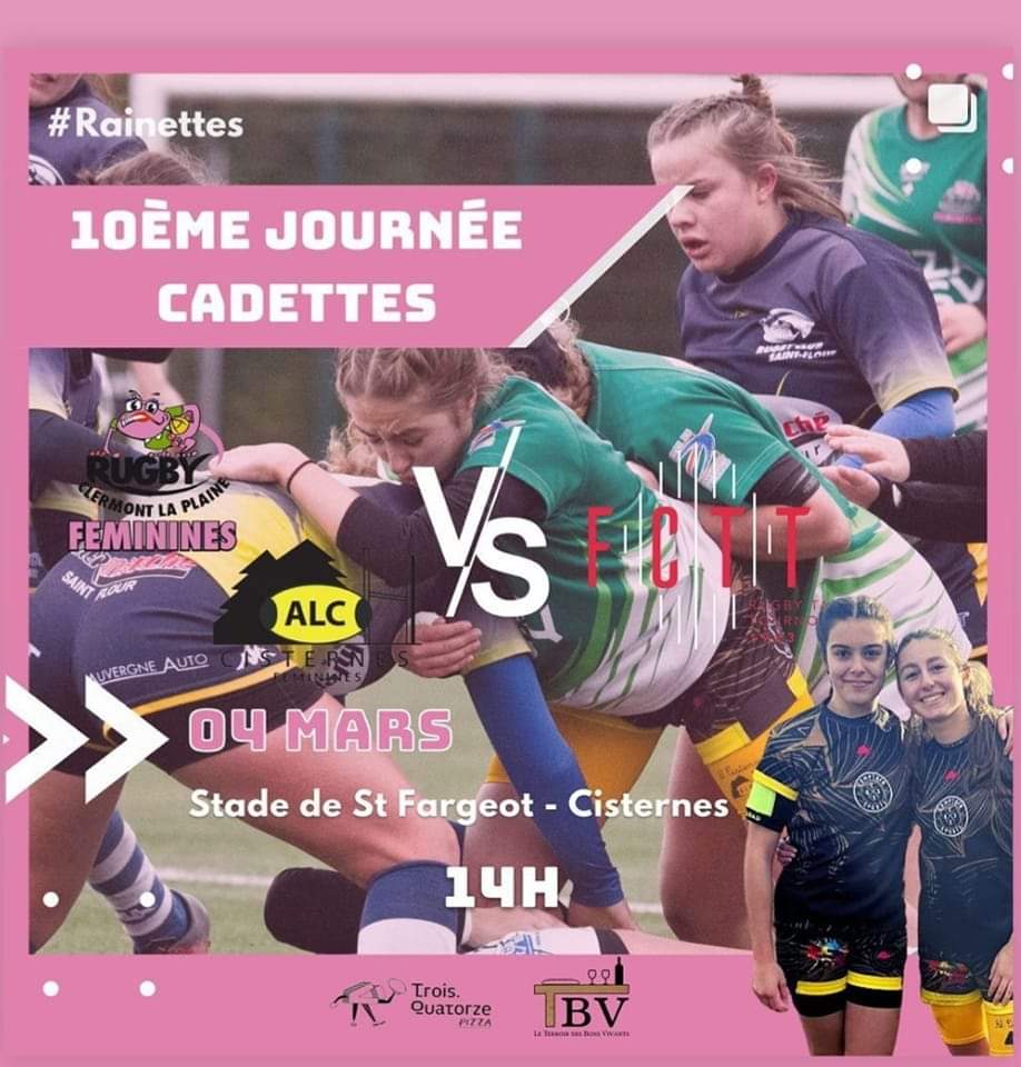 Les cadettes recoivent Tournon le samedi 4 mars 2023 – Stade St Fargeot ...