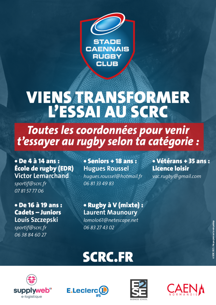 Viens transformer l'essai au SCRC - Stade Caennais Rugby Club