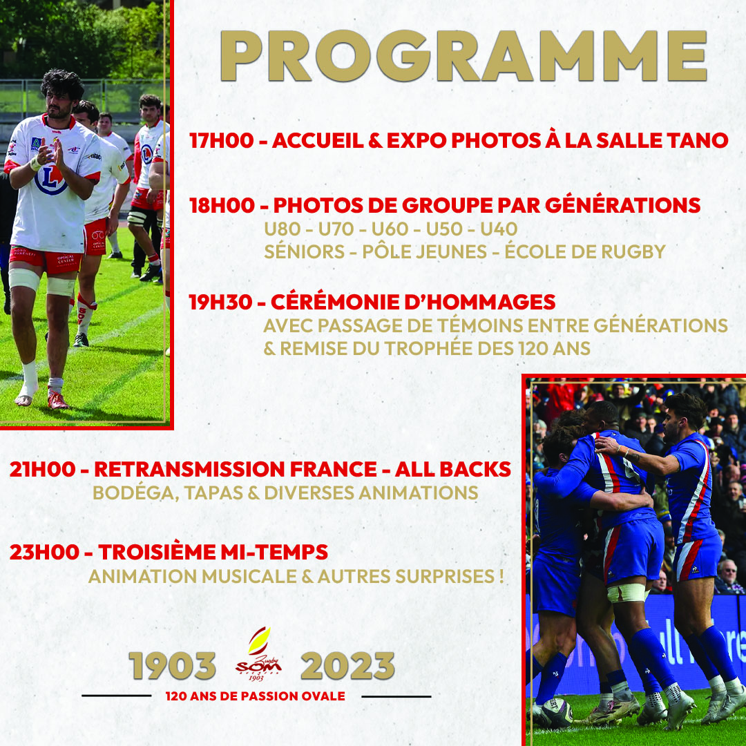 PROGRAMME DE LA SOIRÉE DES 120 ANS