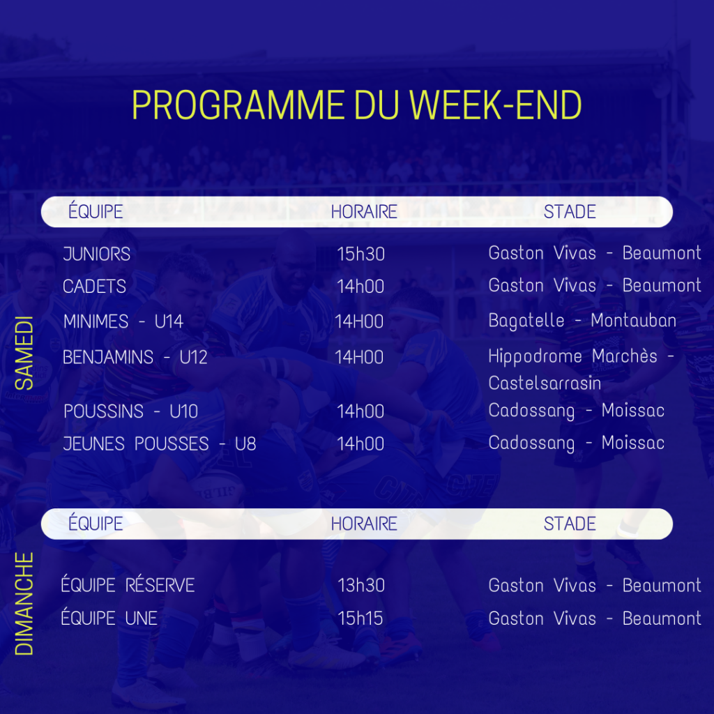 Programme du week-end