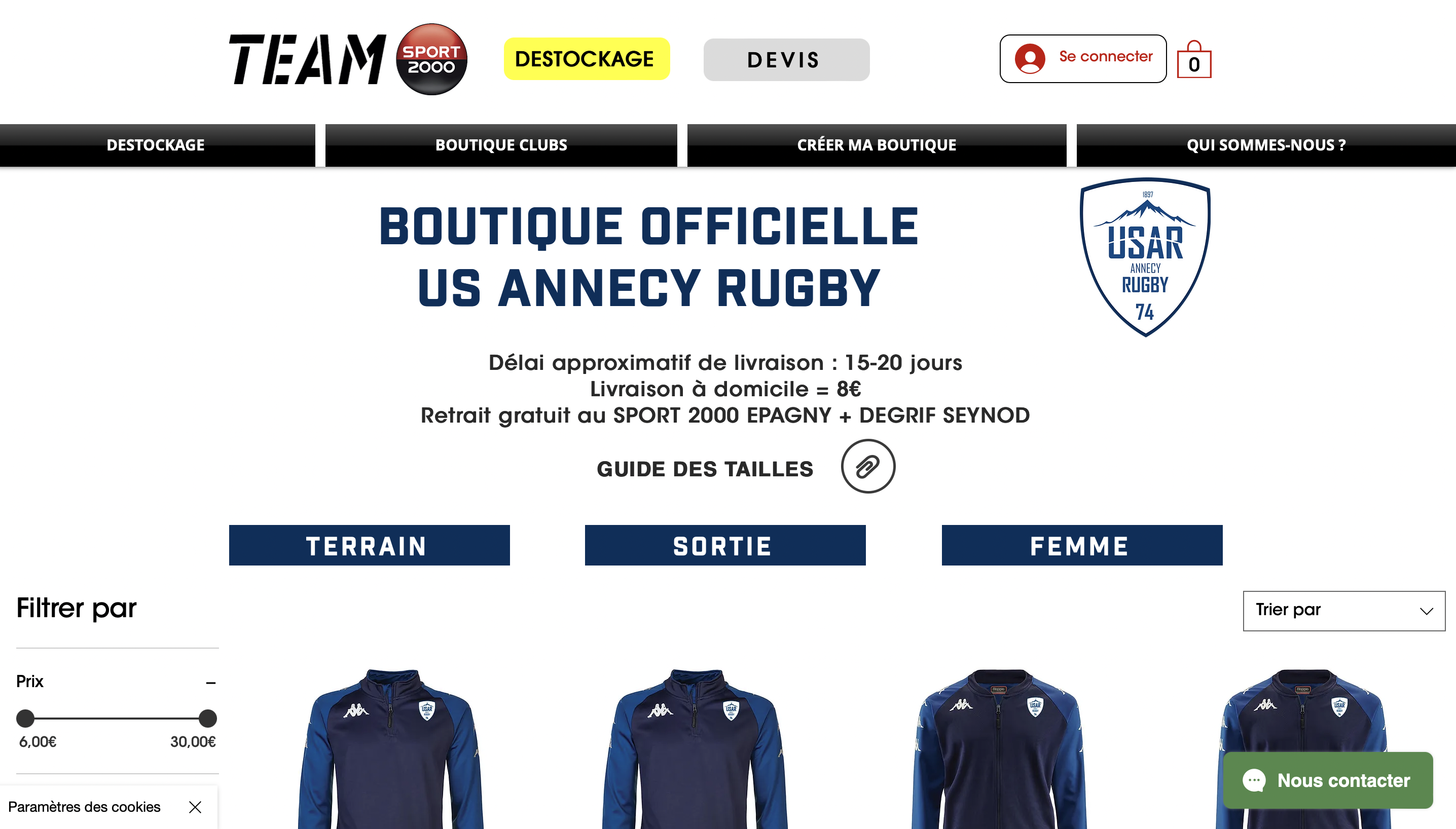 Boutique en ligne - US Annecy Rugby